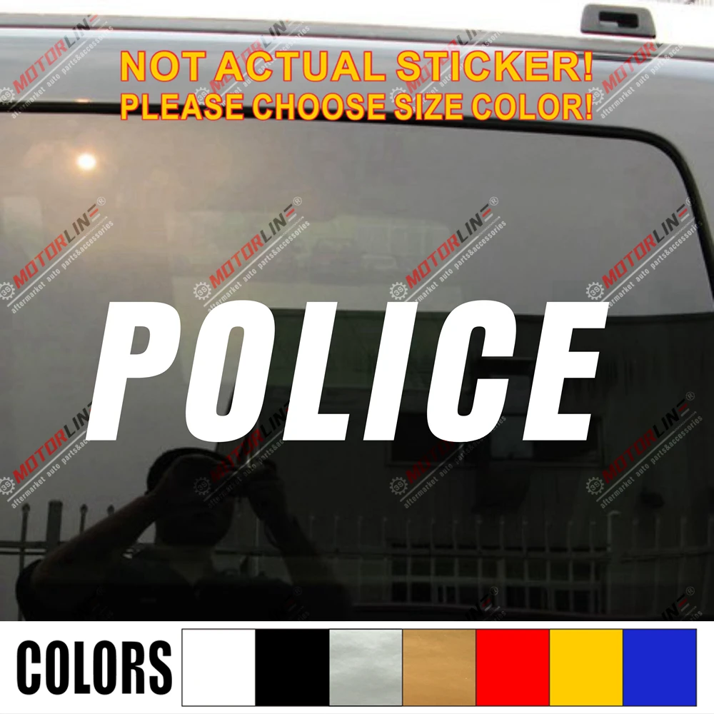 Pick Color And Size Police Policeman Cop Funny Car Vinyl Decal Bumper ...