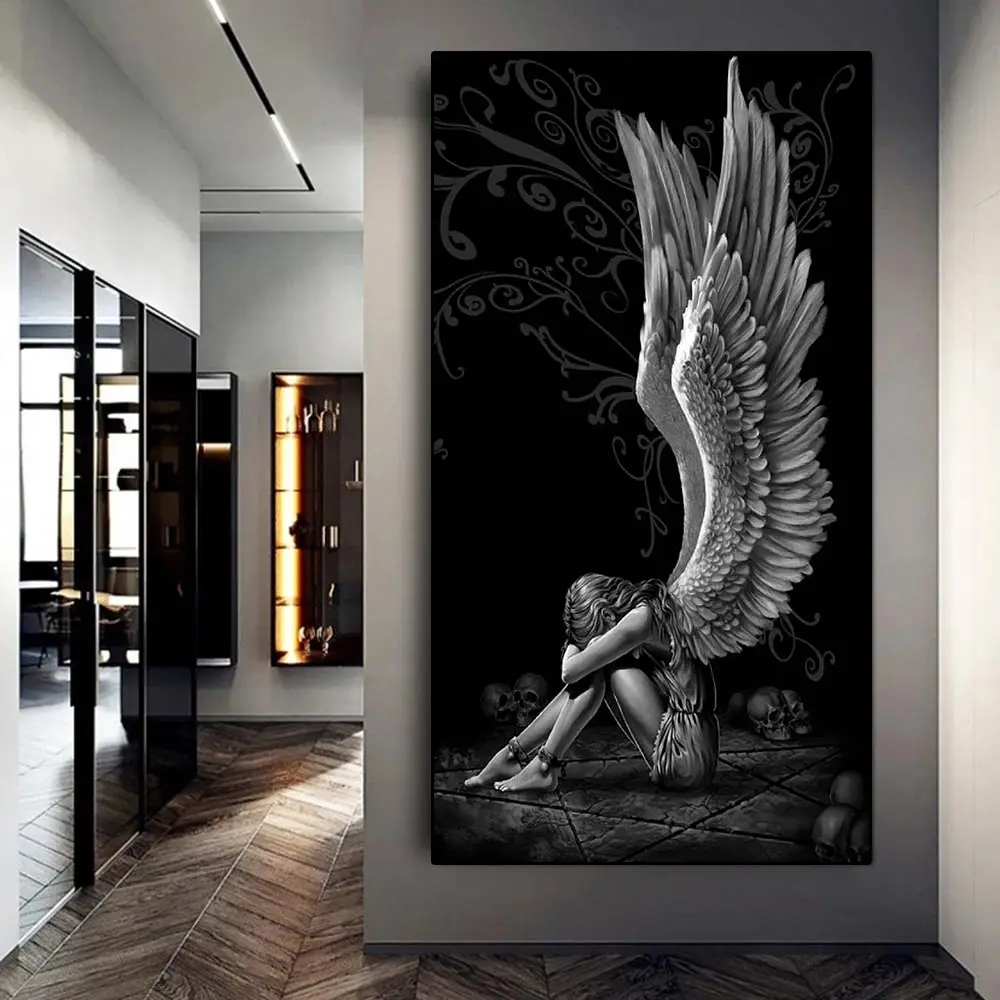 Angel Fighting Demon Painting