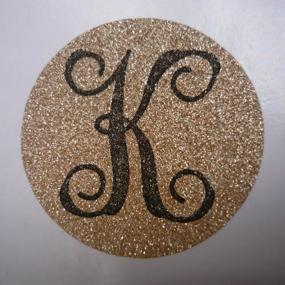 The Letter K In Glitter