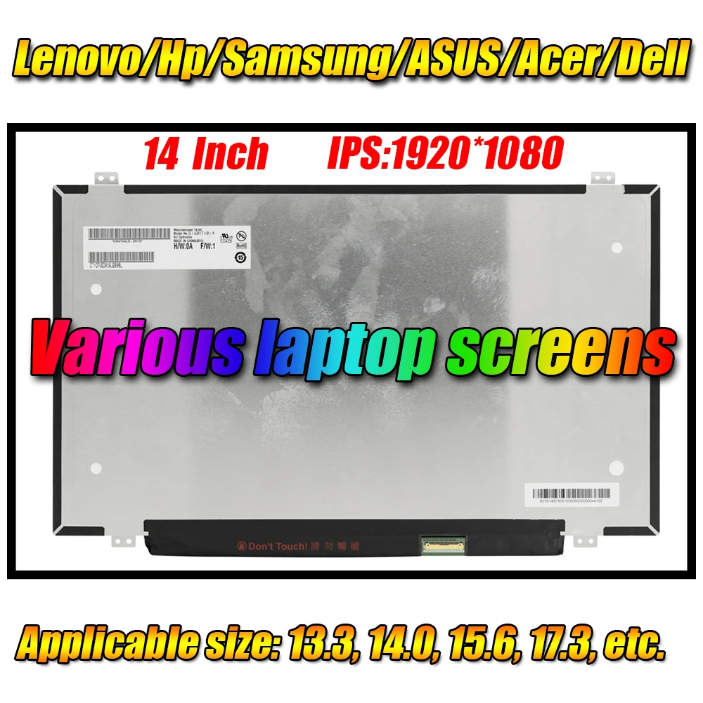Pantalla LCD táctil NV140FHM T00 R140NWF5 R1 R6 B140HAK01.0 para Lenovo ...