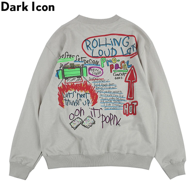 Dark Icon B2ss Graffiti Tshirt Men Women Long Sleeved Men's T-shirt ...