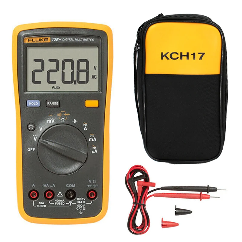 Fluke 12E + Digital Multimeter AC DC Diode RC Voltage and Current Ohmic ...