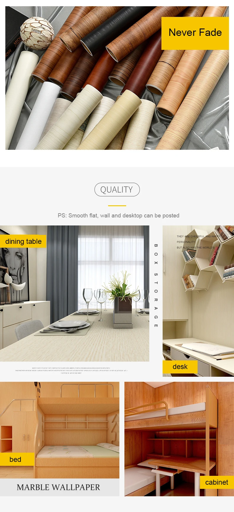 Papier peint,Red Sandalwood-3M x 40CM--Papier Peint Auto-adhésif En Pvc ...