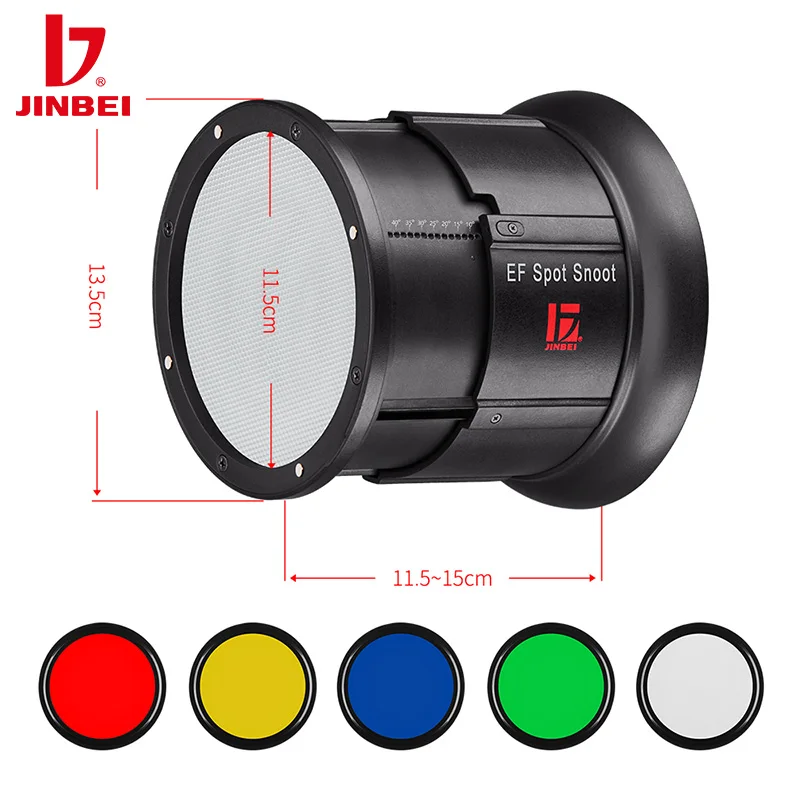 JINBEI-EF-LED-Focalize-Spot-Snoot-10-40-Degree-Zoomable-Art-Special ...