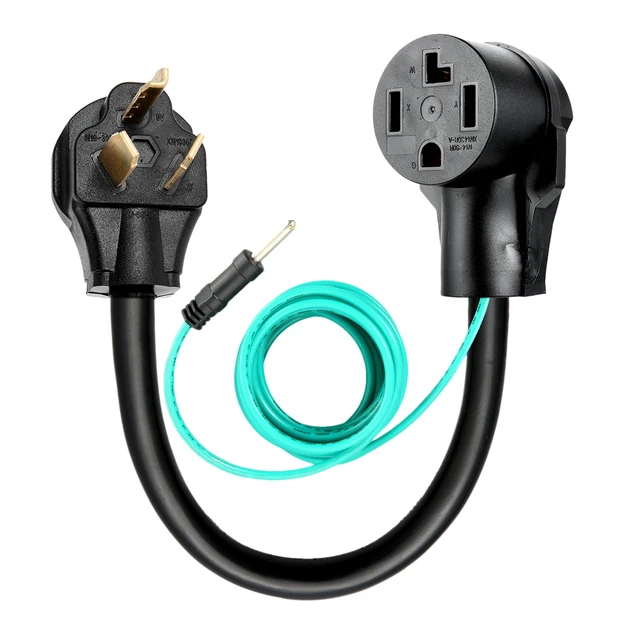 AC WORKS 3-Prong 50A Dryer/Range Plug To 4-Prong Dryer, 48% OFF