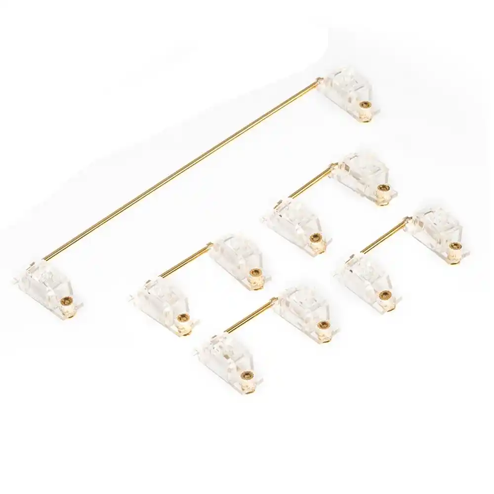 DUROCK Transparent Gold Plated PCB Screw in Stabilizers 2u 6.25u 7u ...