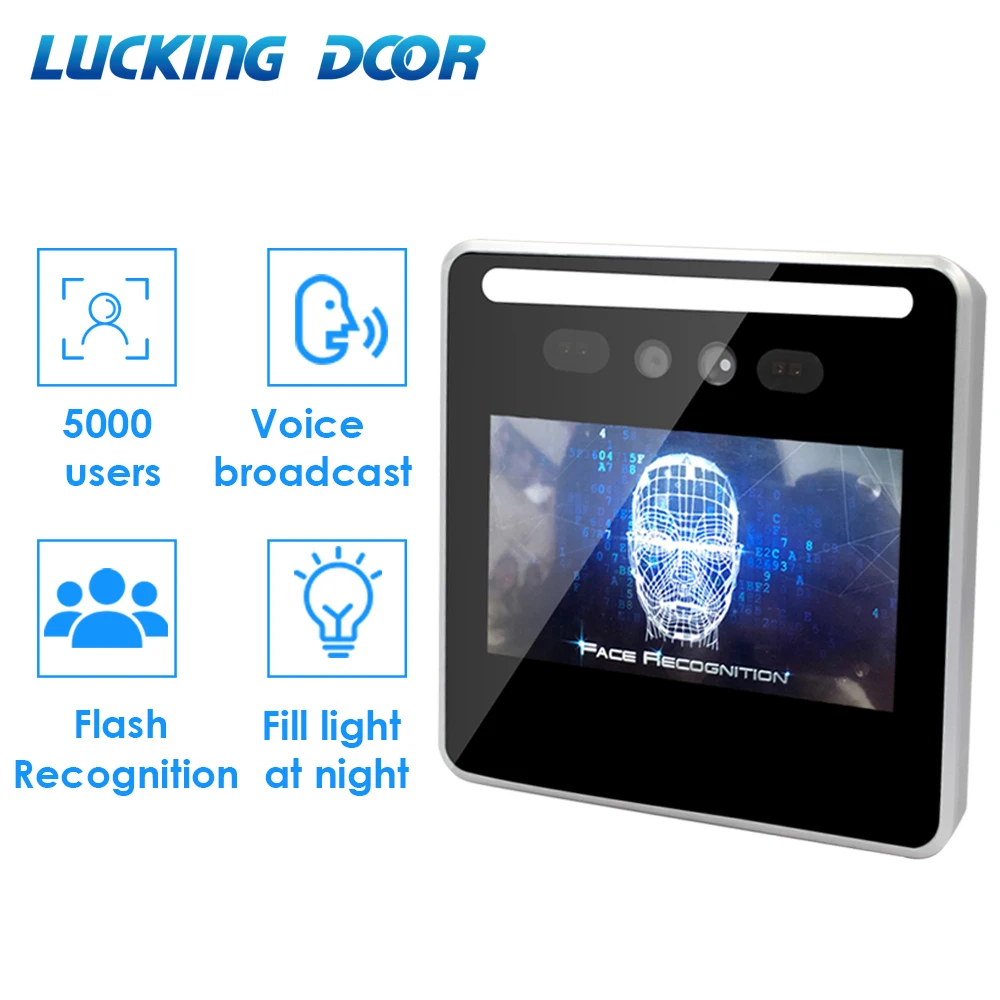 5 inch Touchscreen USB Face recognition Door Access Control System RFID ...