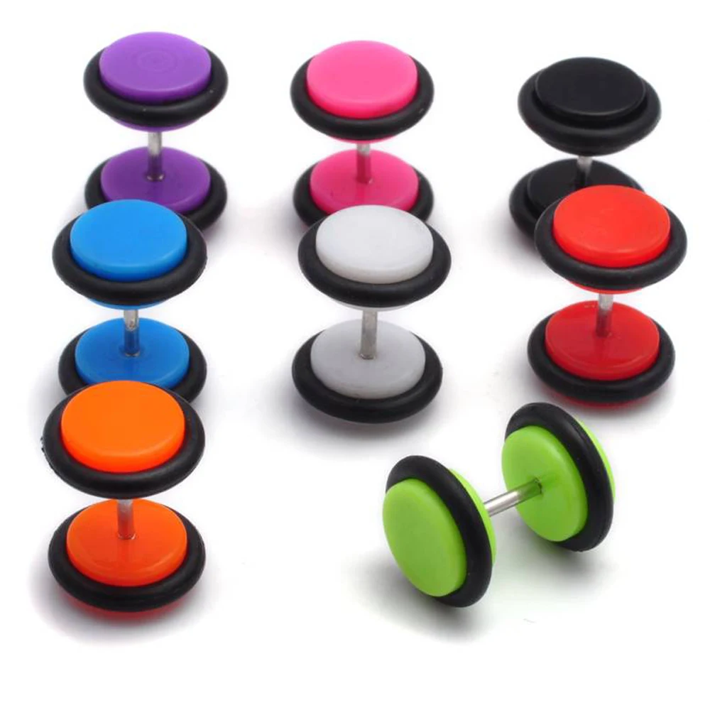 2Pcs-Acrylic-Fake-Cheater-Ear-Stretcher-Expander-Plug-Tunnel-Barbell ...