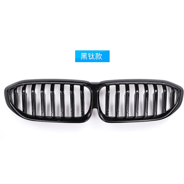 Car Front Bumper Grill LED light All Black Racing Grille For BMW G20 ...