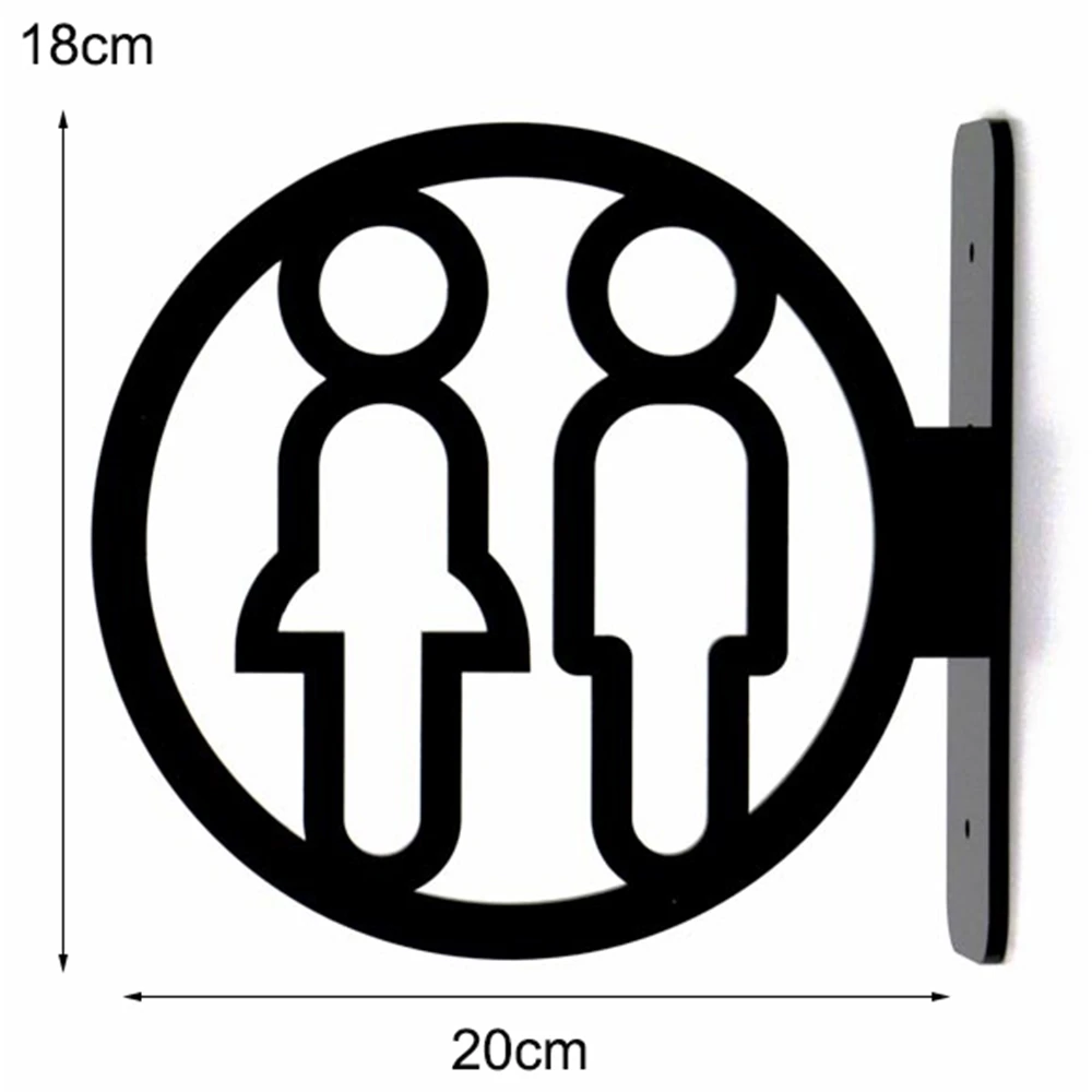 Bathroom Signboard Dressing Room Guide Toilet Wc Sign Wall Mounted ...