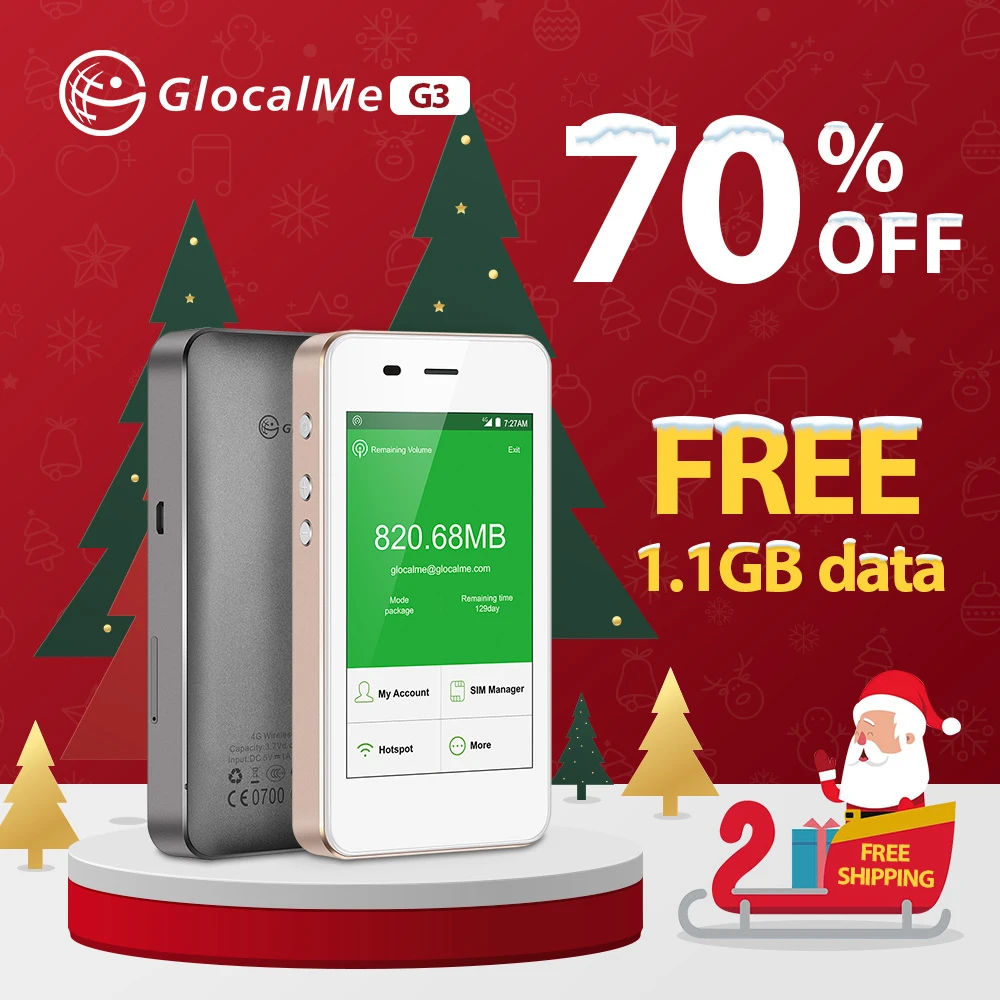 Glocalme 4g Lte Global Pocket Wifi Wireless Router With 1gb Data No Sim ...