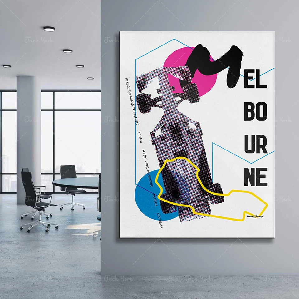 Digital Prints Albert Park Circuit Moto Racing Circuit Poster Car ...