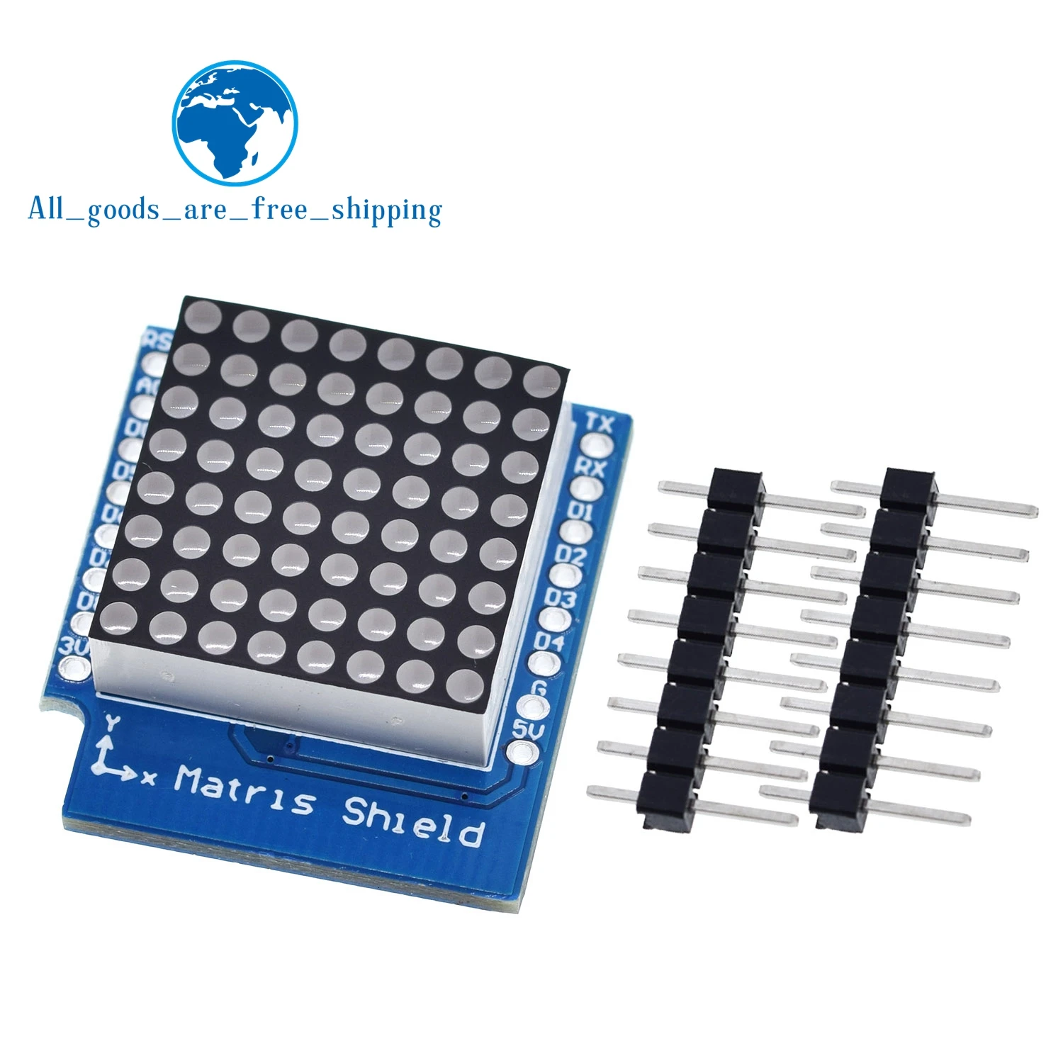 TZT Matrix LED Shield V1.0.0 For WEMOS D1 Mini Digital Signal Output ...