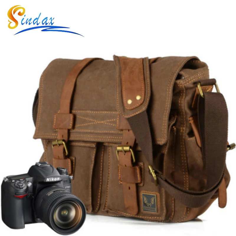 Luxury Cowboy Genuine Camera Bag Oilskin Leather Single Waterproof ...