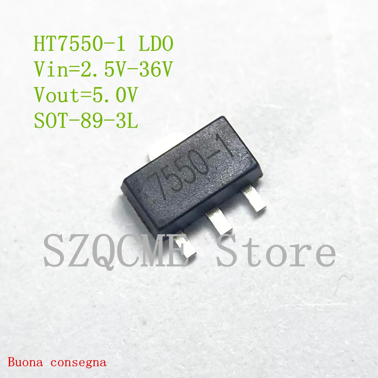 10pcs Ht7550-1 7550-1 7550 5.0v Voltage Regulator Ic Ldo Low Dropout ...