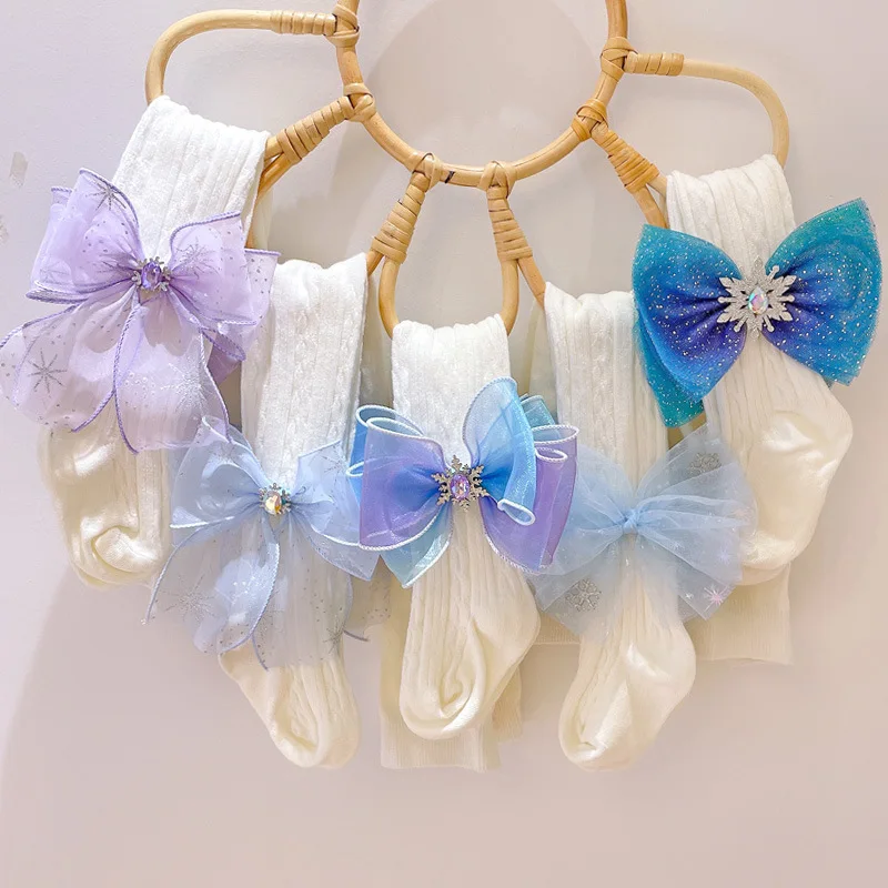 Fashion New 3 8 Yrs Children Spring Autumn Bowknot Tights for Cotton ...