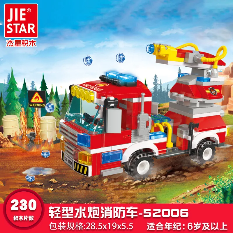 Fire-Brigade-Building-Blocks-Ladder-Fire-Truck-Light-blisters-Fire ...