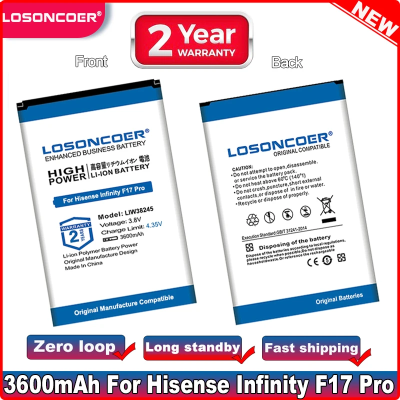 LOSONCOER-3600mAh-LIW38245-Battery-For-Hisense-Infinity-F17-Pro ...