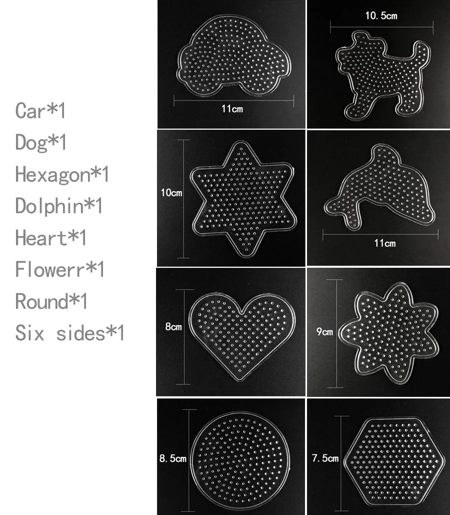 PUPUKOU-Perler-Fuse-Bead-Pegboard-Square-Shape-Practical-PE-Clear-Beads ...