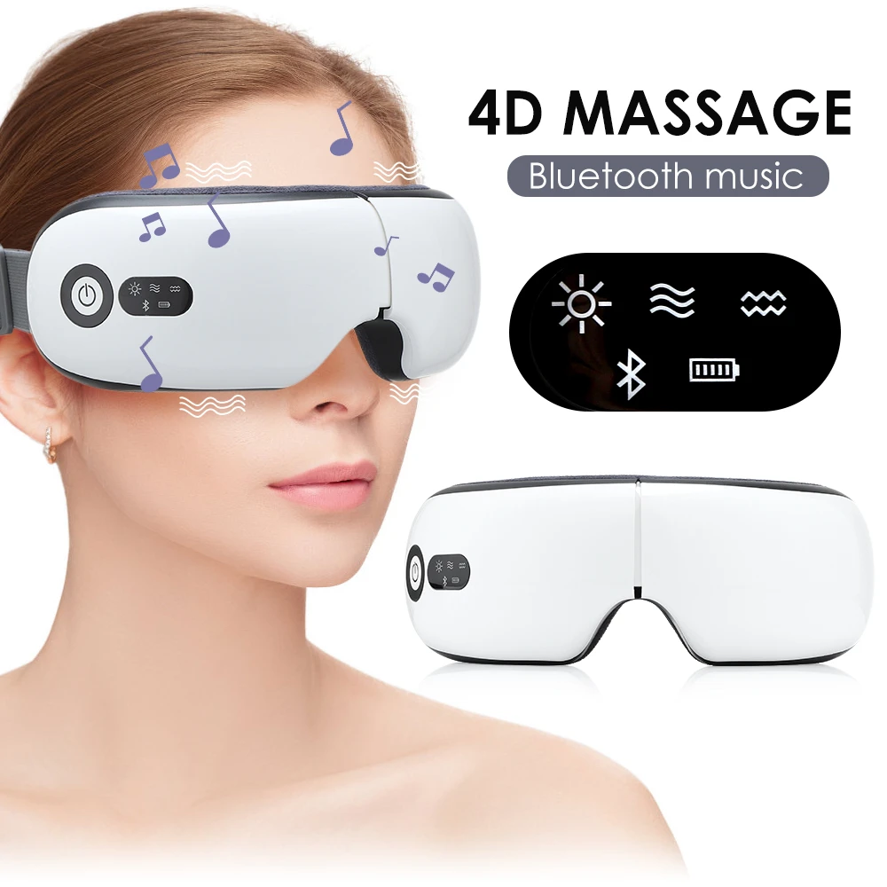 Smart Hot Compress Eye Massager 4d Airbag Massage Multi-frequency ...