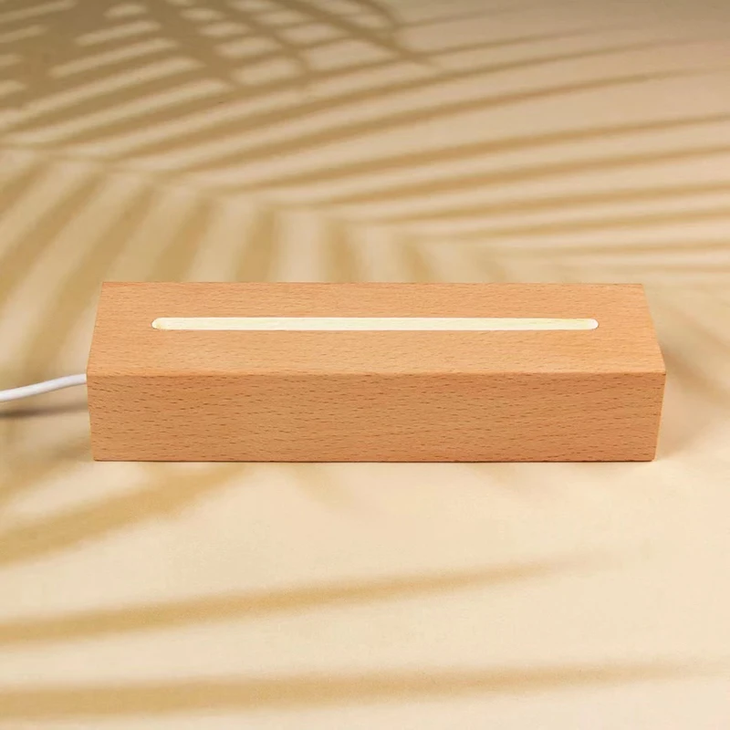 Rectangle-Wood-Led-Base-Custom-Music-Acrylic-Lamp-Display-Stand-Warm ...