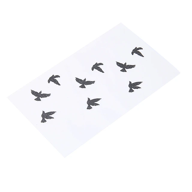 Flying Sparrow Silhouette Tattoo