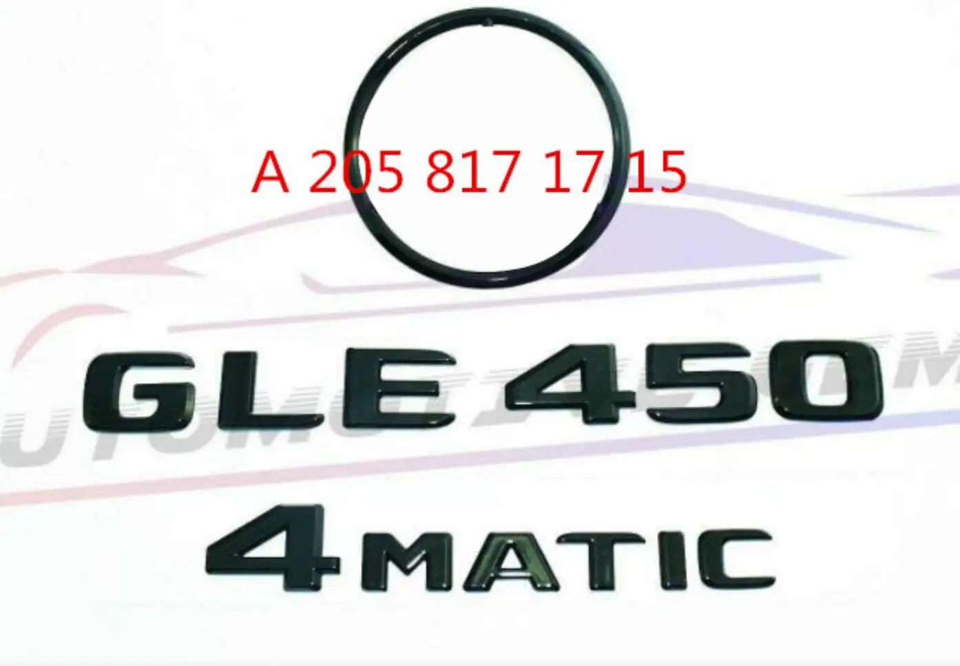 GLE450-SUV-4MATIC-Rear-Star-Emblem-Black-Letter-Badge-Logo-Set-for-AMG ...