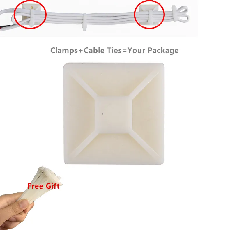 Best-Sale-White-Cable-Base-Mounts-2-5cmX2-5cm-Self-Adhesive-Cable-Wire ...