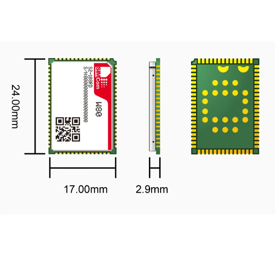 SIMCOM W80 module Wi-Fi & BT module based on Qualcomm QCA-6391 used in ...