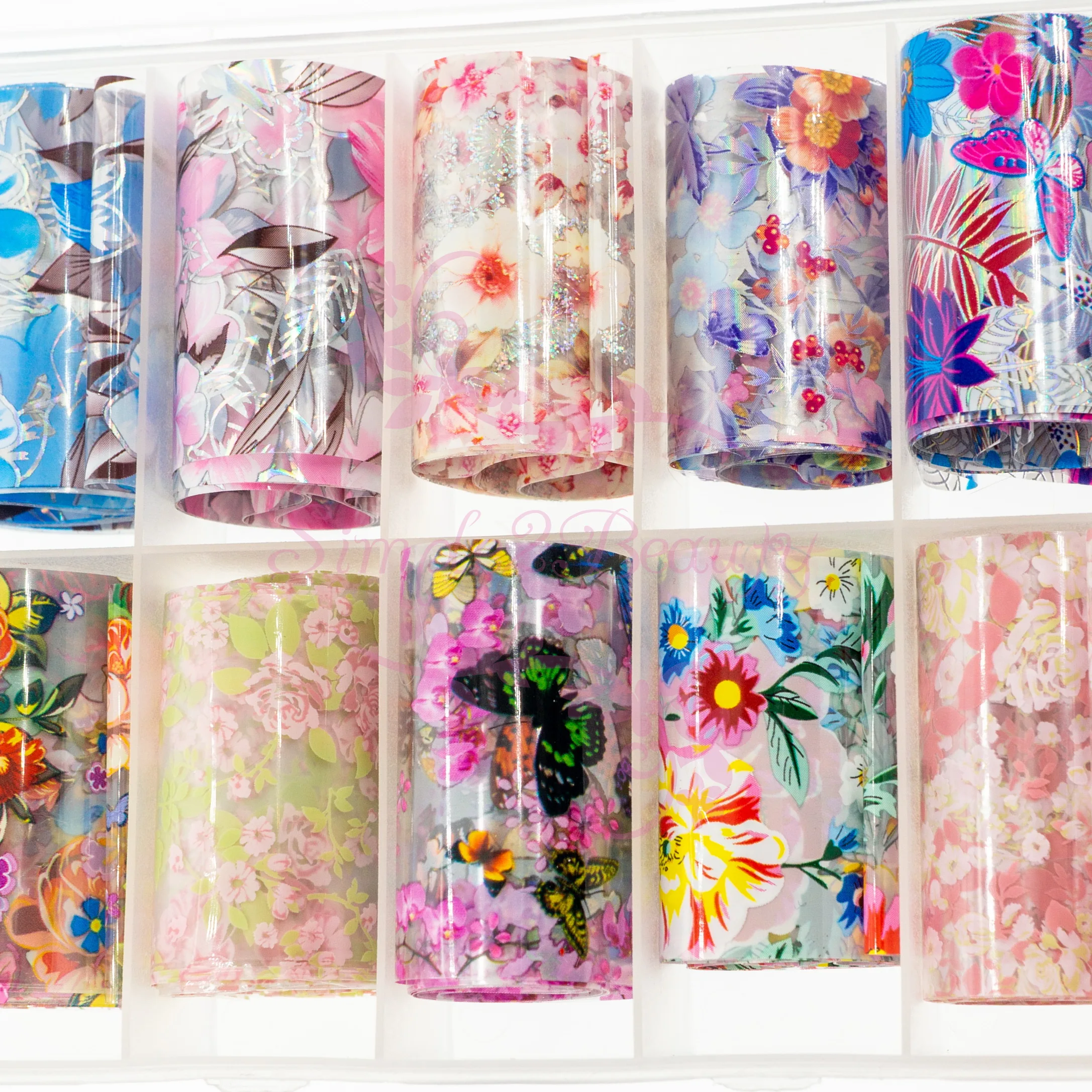 1-Roll-100-Meter-Flower-Series-Design-Transfer-Paper-Foil-Japanese ...