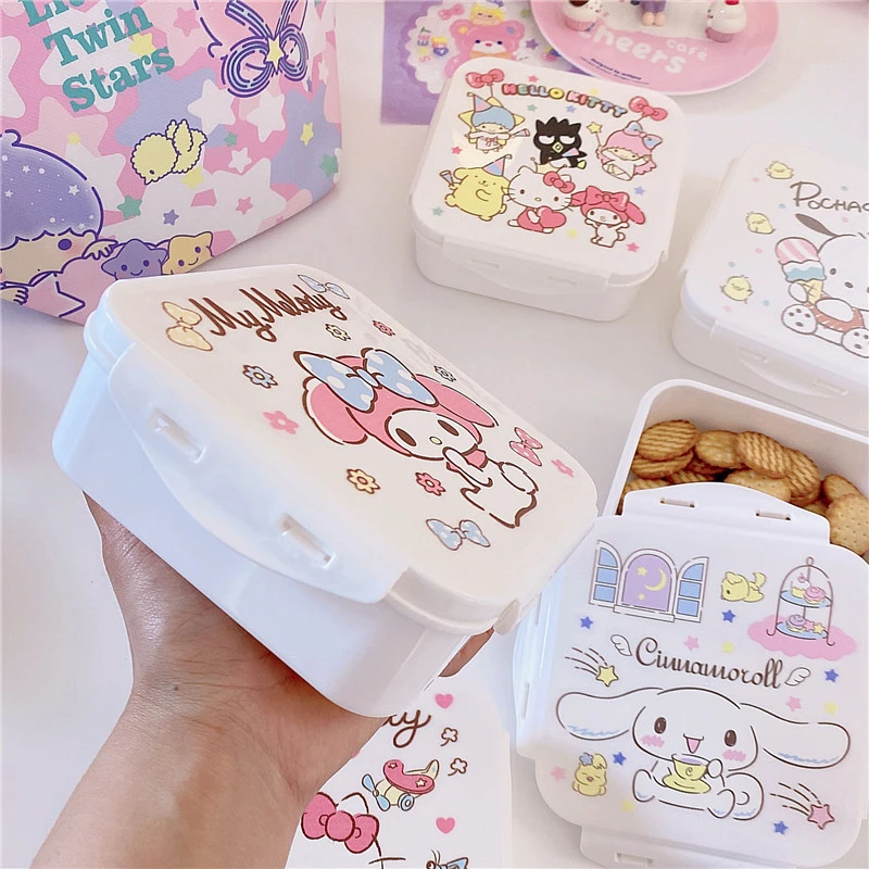 Kittyed Bento Cute Cartoon Lunch Box Plastic Storage Box Fresh Keeping ...