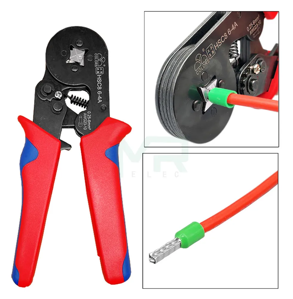 COSSE ELECTRIQUE,3 colors 600 6-4A--Kit de connecteurs à sertir ...