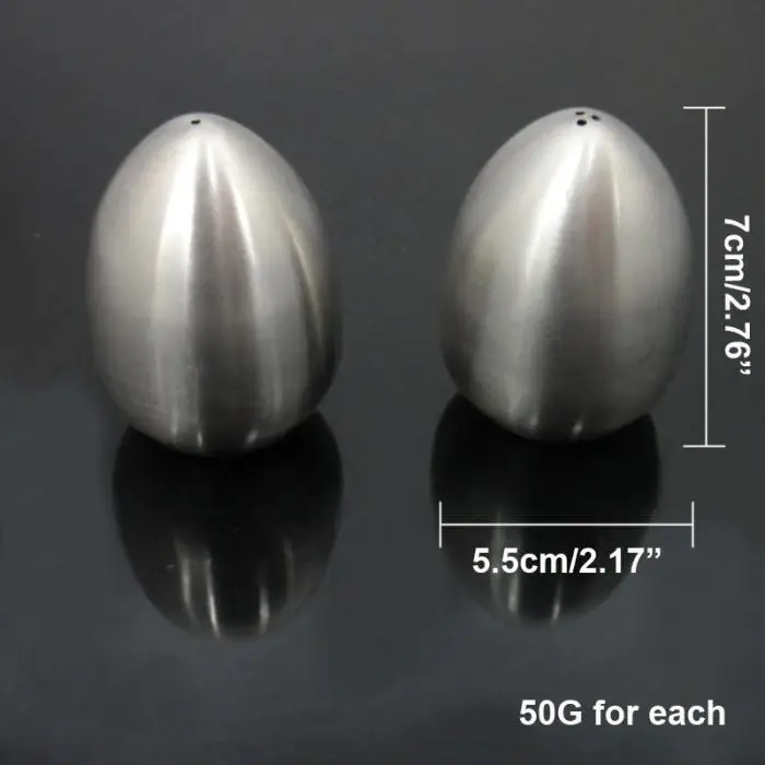 Egg Shape Salt Pepper Shaker Stainless Steel in Pakistan