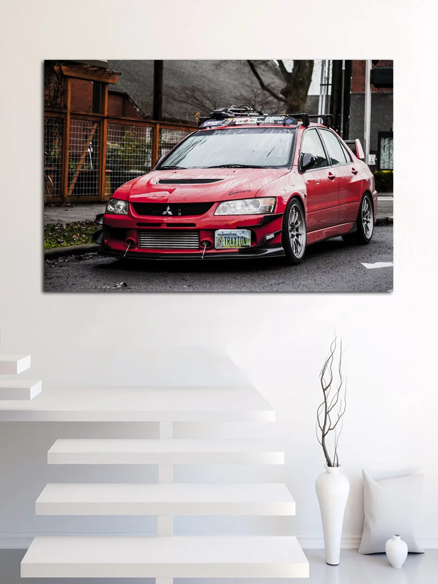 Stanced Red Evo 9