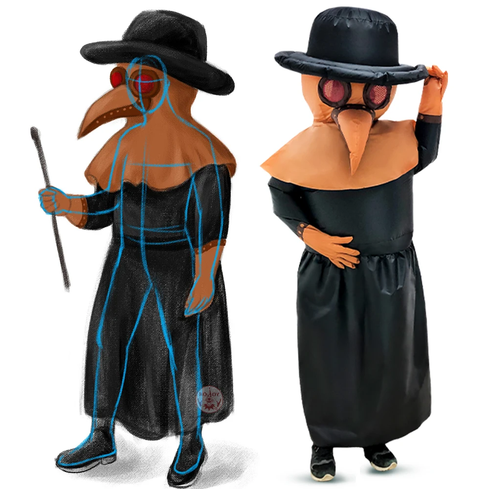 New Adult Halloween Party Cosplay Costumes Medieval Plague Doctor ...