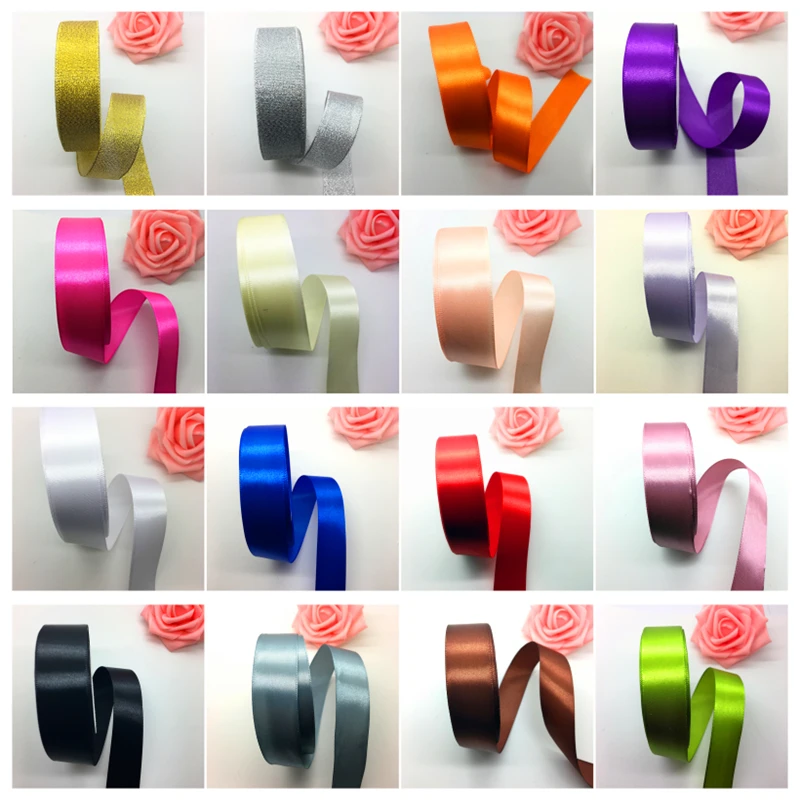 Polyester Satin Ribbon | Christmas Decoration | 25mm Satin Ribbons ...