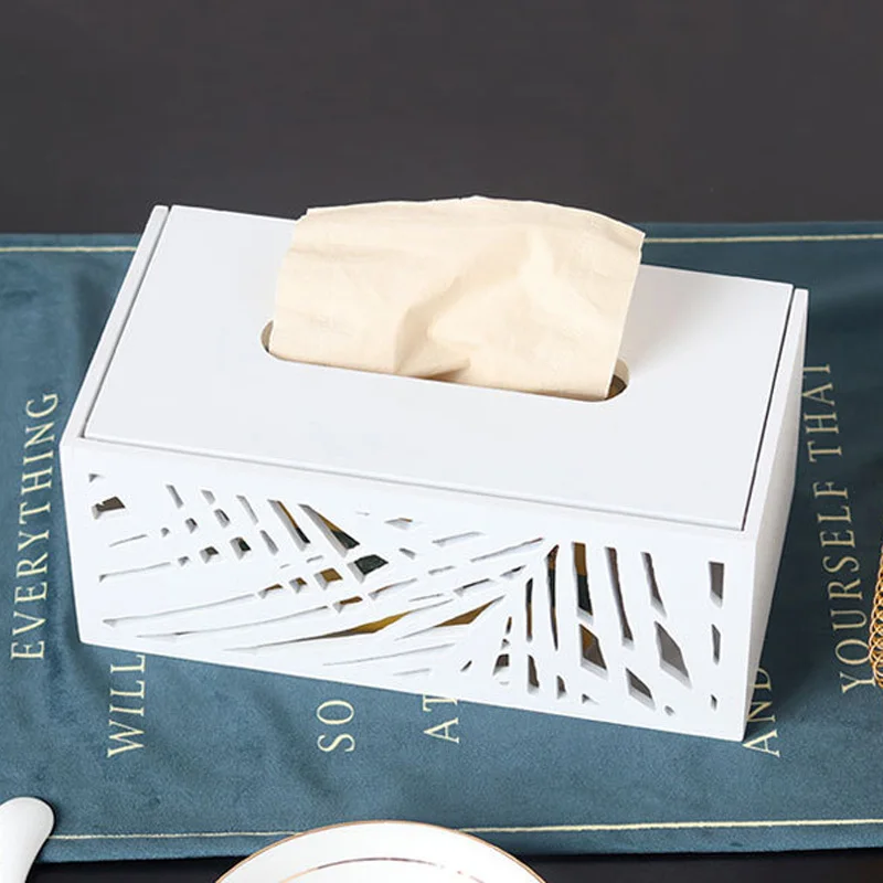 1*Tissue Box Vintage Wooden Hollow pattern Tissue Box Car Home Paper ...
