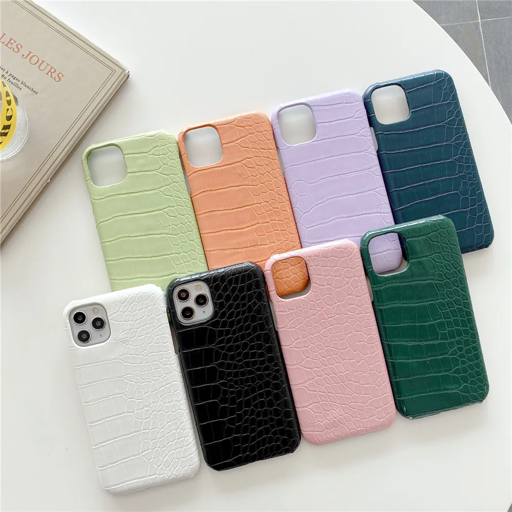 Luxury Business Crocodile Skin Phone Case For iPhone 8 7 Plus SE2 13 12 ...