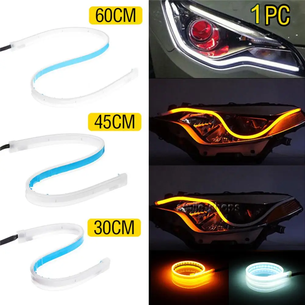 Ojo de Ángel Universal 3 en 1/Faro/luz de giro, accesorios de coche, tubo suave de día, tira de ...