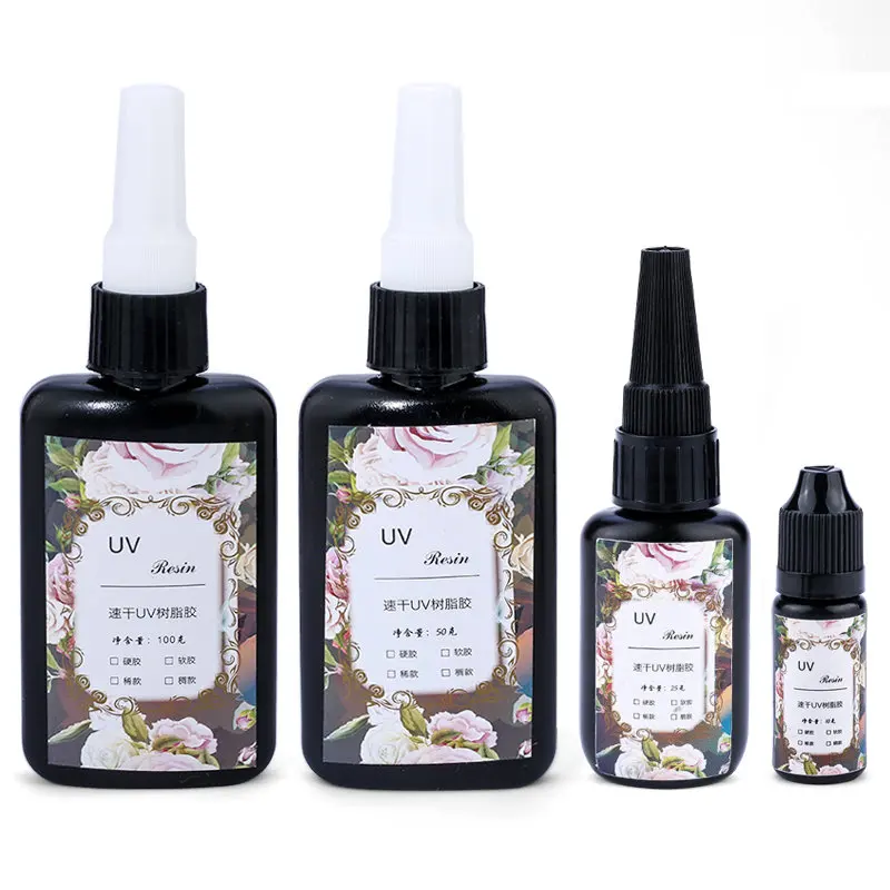 10g/25g/50g/100g Fast Curing UV Glue Hardener UV Flashlight Clear Hard ...