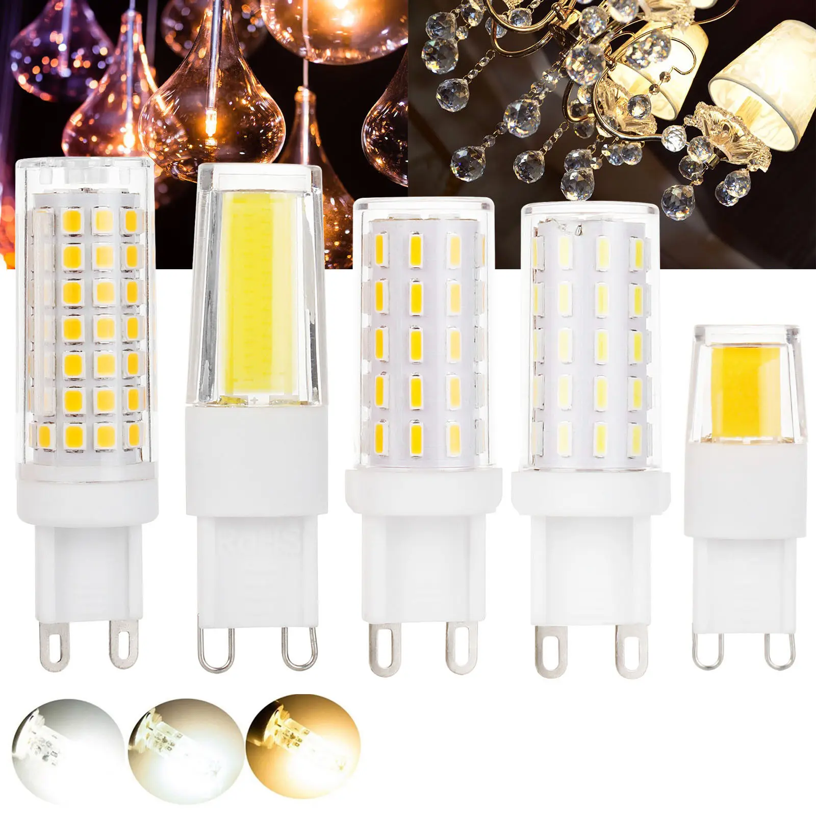 Mini-G9-LED-COB-Light-Bulbs-Silicone-Ceramics-Crystal-Chandelier-Lamp ...