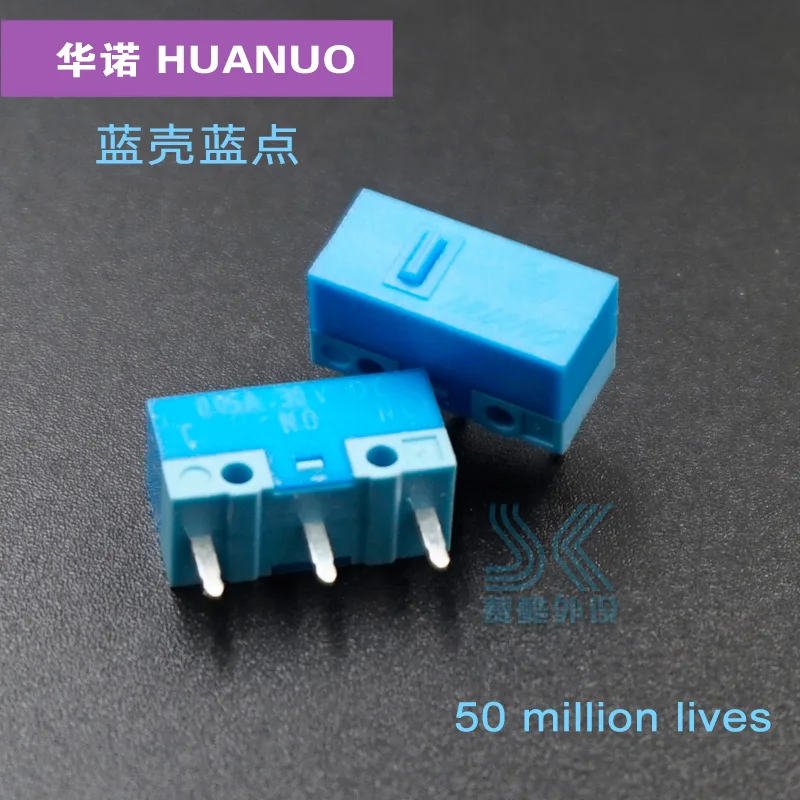 New Arrival Original Huano Mouse Micro Switch Blue Shell Blue Dot Micro ...