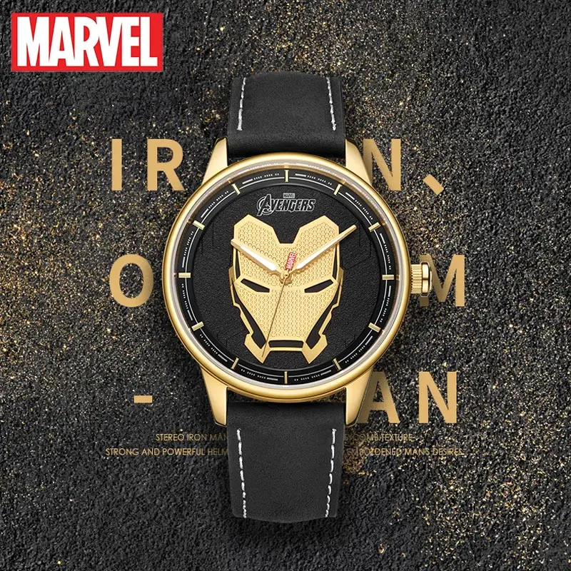 Marvel For Men's Watch Avengers Iron Man Male Quartz Wristwatch 3D ...