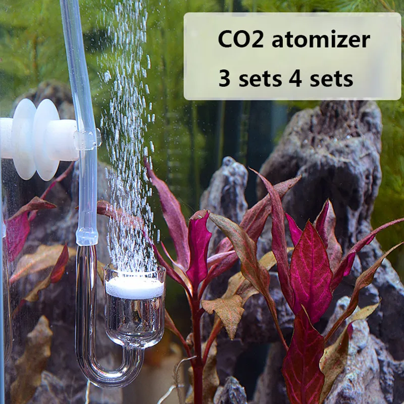 4-in-1-Aquarium-U-Tubes-Suckers-CO2-Diffuses-Check-Valve-Carbon-Dioxide ...