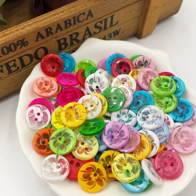 50Pcs-13mm-Children-s-Clothing-Candy-Color-Buttons-Cartoon-Color-Two ...