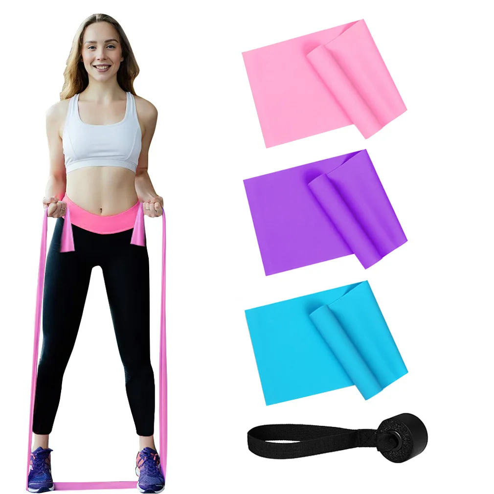 2m Tpe Rubber Bands For Sports At Home Gym Office Yoga Pilates Power ...