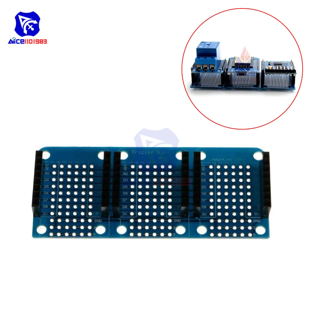 Diymore Wemos D1 Mini Tripler Base V1.0.0 Shield Expansion Board With ...