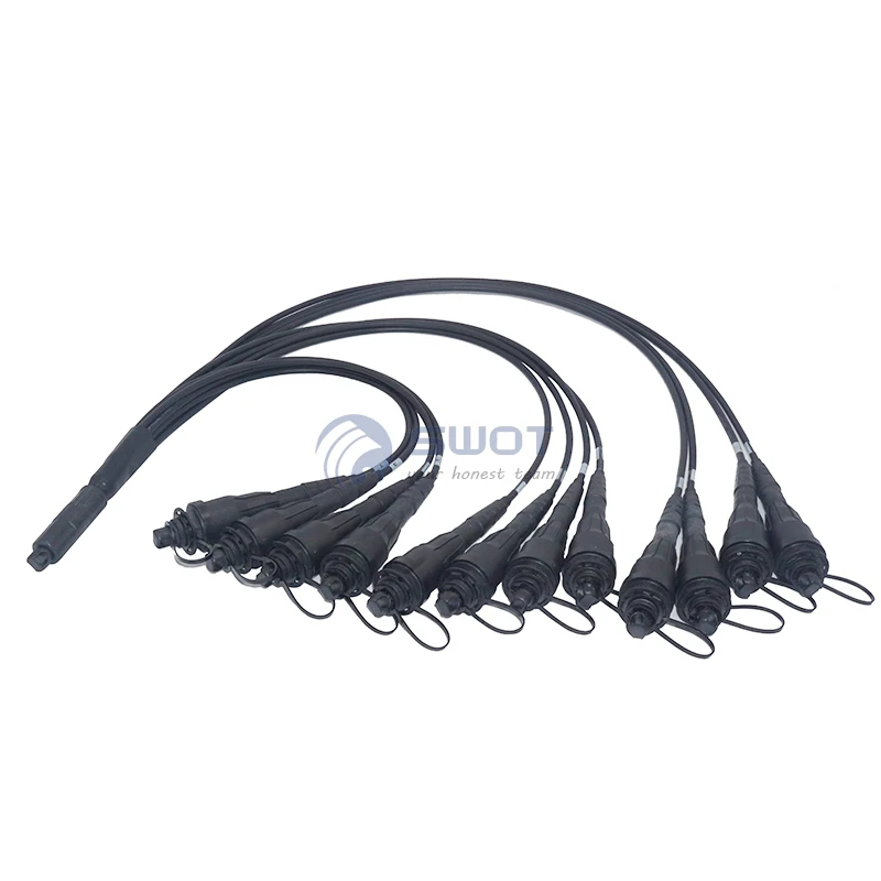 Ftth Waterproof 12 Fiber Optic Patch Cord Optitap Mpo To Sc Apc 12 Port ...
