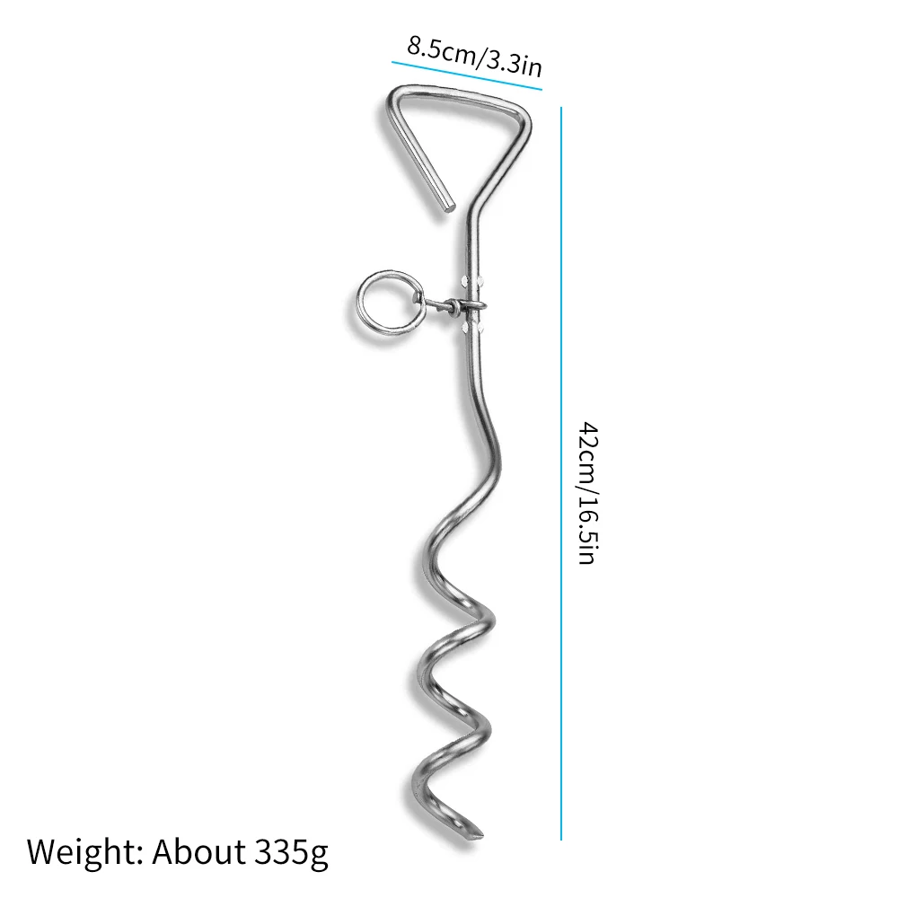 Outdoor Pet Leash With Dog Rope Fixed Pile Metal Screw Stake Tethering ...