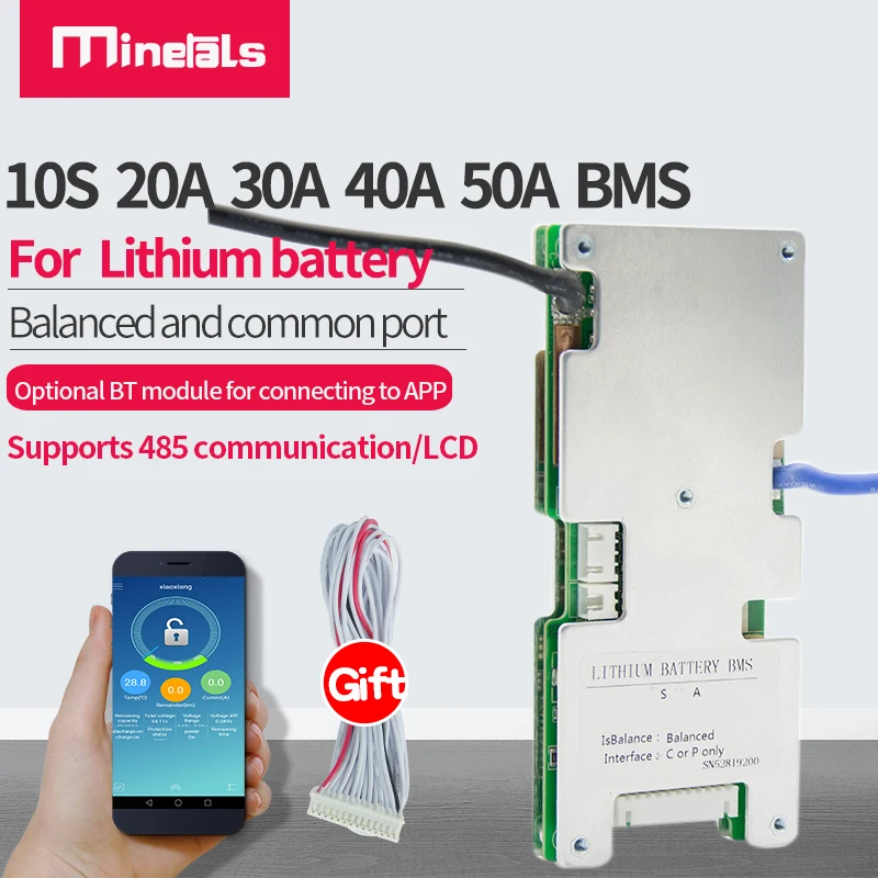 Bms-10S-36V-Smart-Li-Ion-Met-Balans-Ondersteuning-Bluetooth-Poort-18650 ...